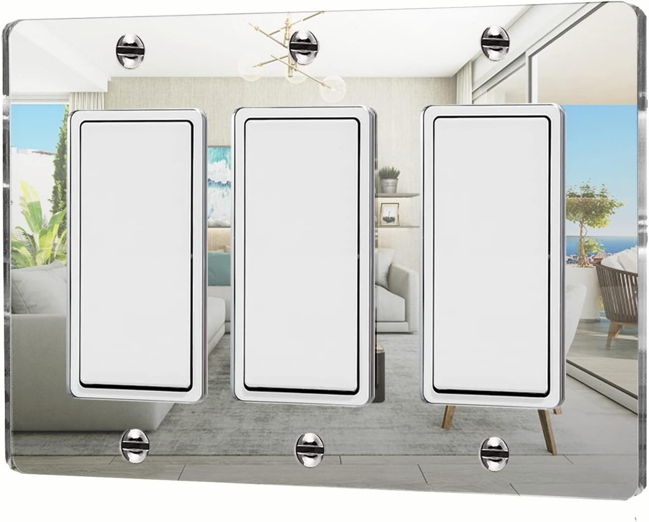 GlassAlike™ Triple Decora Acrylic Mirror Switch Plate - Amazon.com