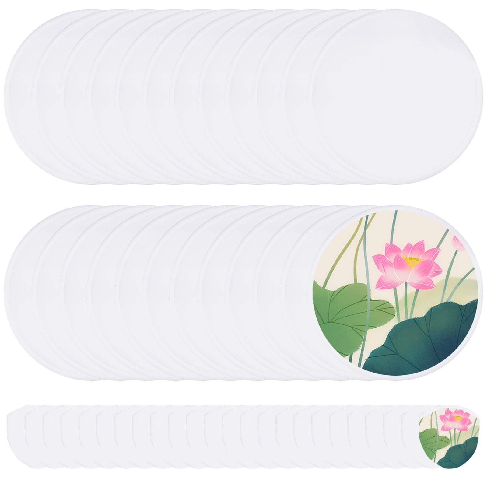 Amazon.com: Toyoget 24PCS White Foldable Flying Disc Fans, DIY Fabric ...