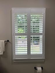 Amazon.com: Suncraft Shutters -Plantation Shutters –Custom Made Window Blinds – No Front Tilt ...