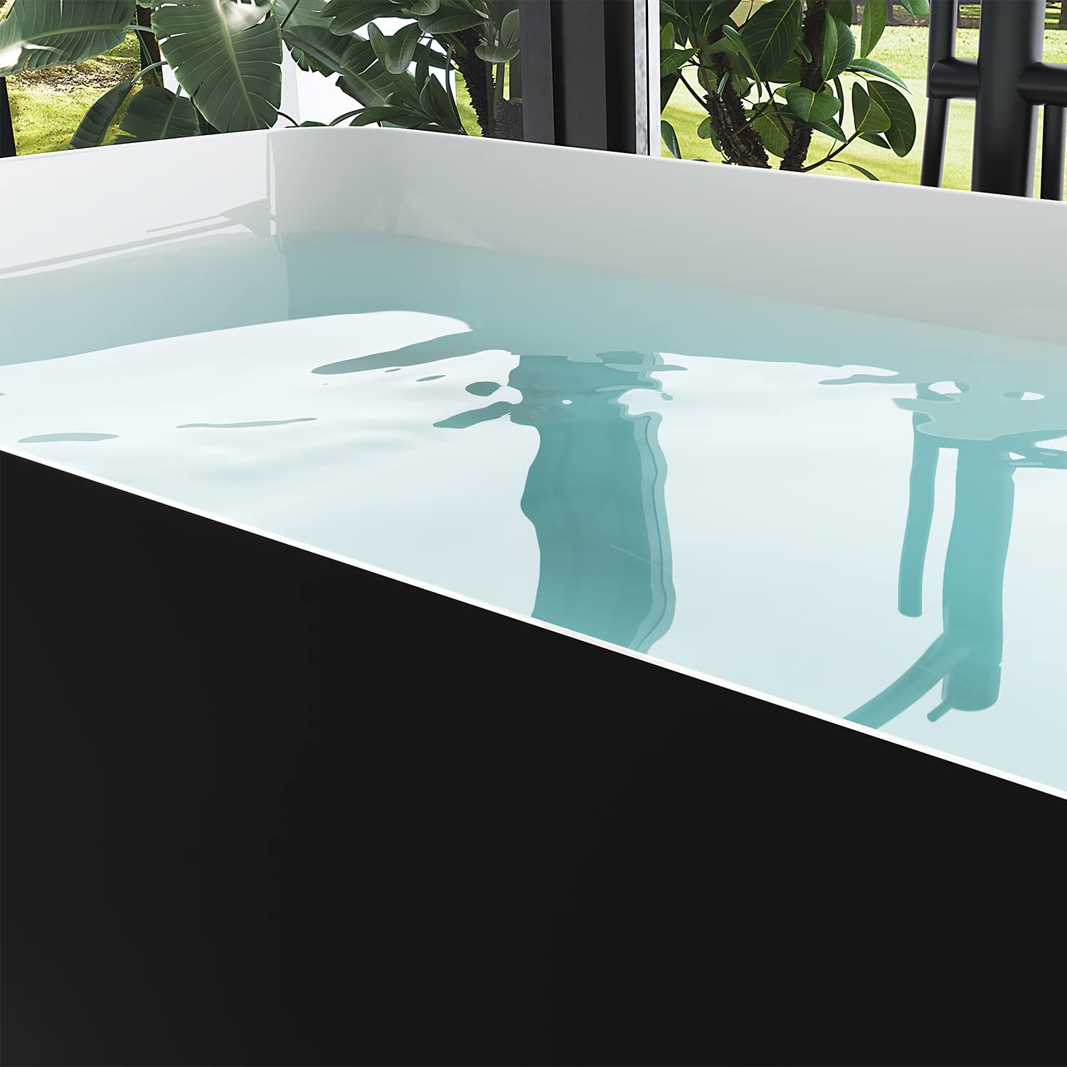 Mokleba 47" Lucite Acrylic Freestanding Bathtub?Square Shape Janpanese ...