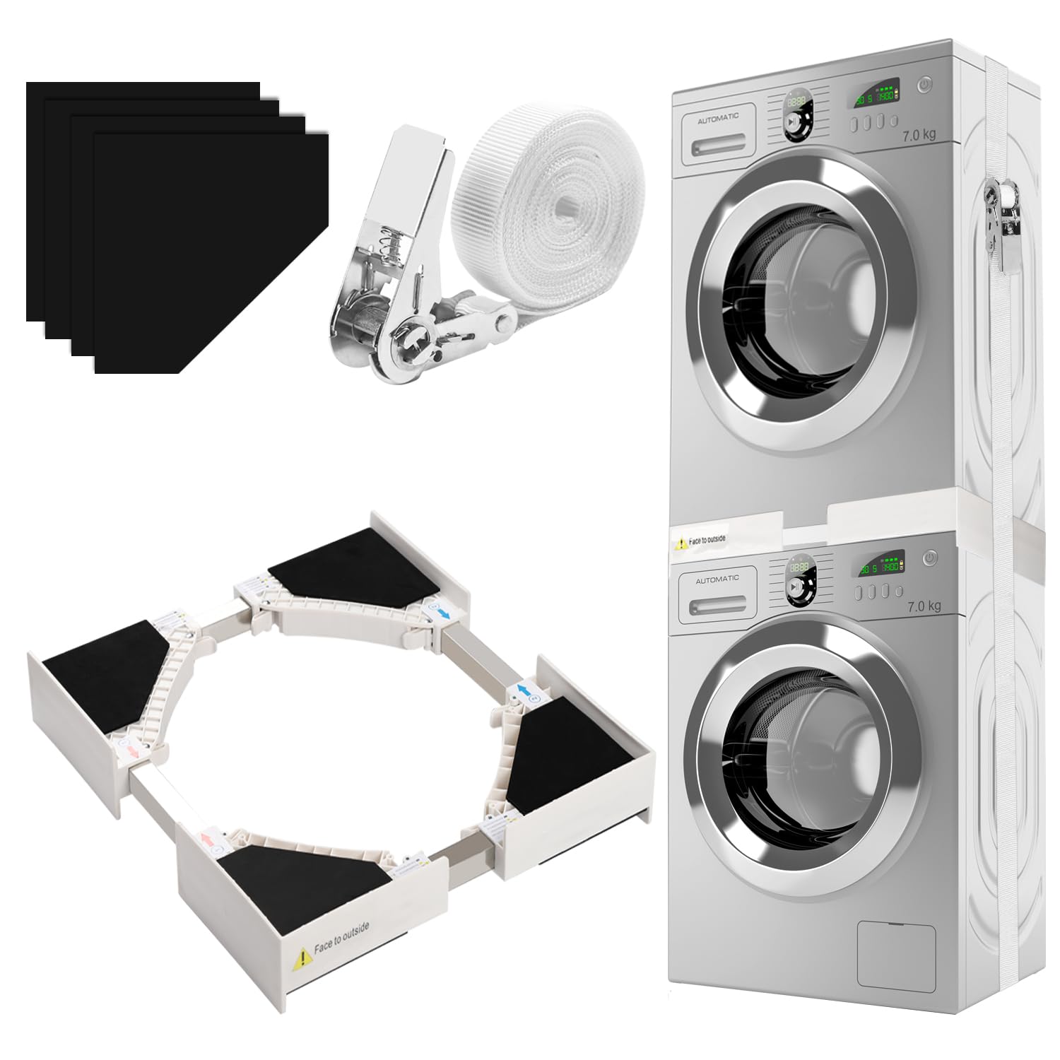 Universal Washer Dryer Stacking Kit, 21/22/23/24/25/26/27 Inch Washer ...