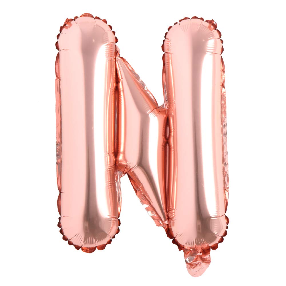 Amazon.com: 16" inch Single Rose Gold Alphabet Letter number Balloons ...