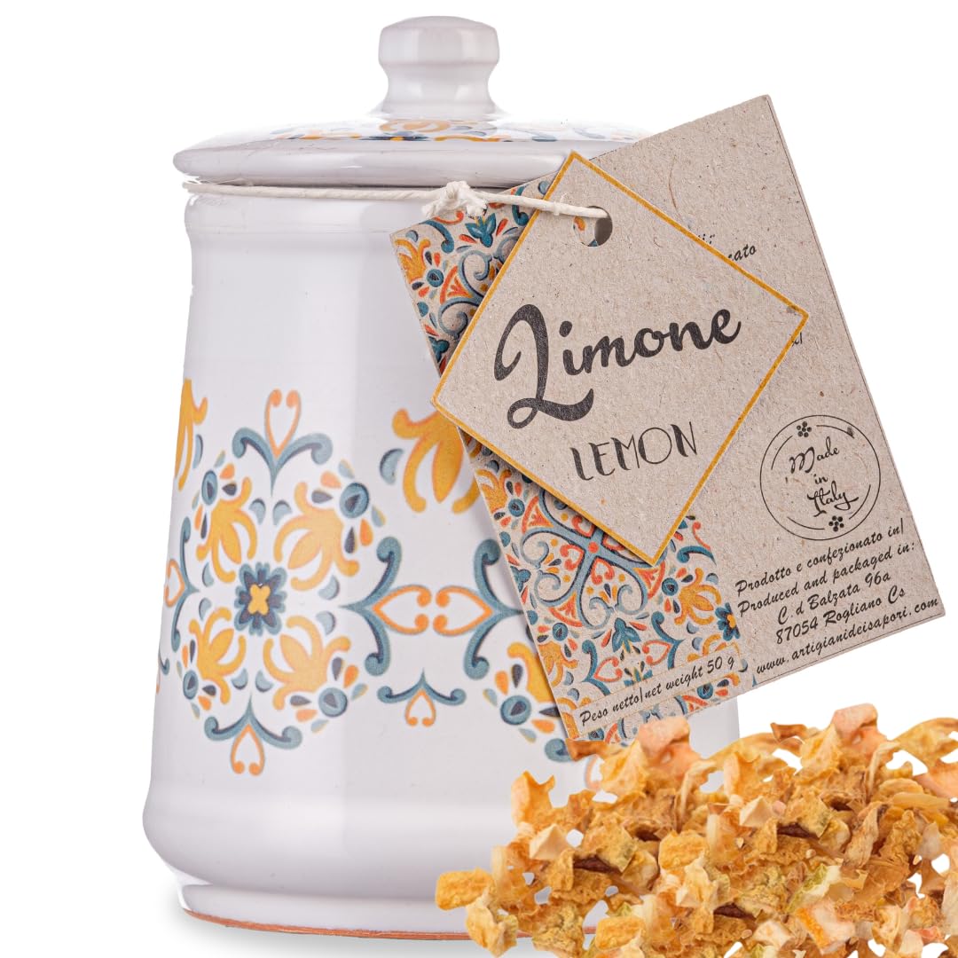 Amazon.com : Italian Gifts Lemon Peel, Granules in Italian Handmade ...