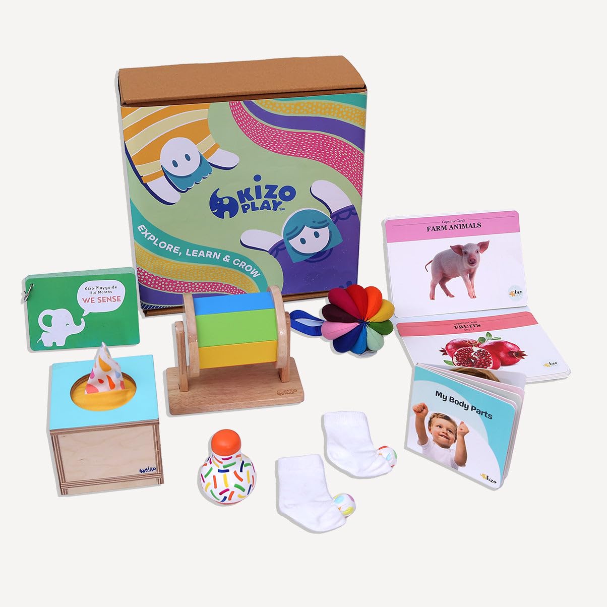 Buy kizoplay Montessori Play Kit Level 3 (5-6 Months)- Tissue Box ...
