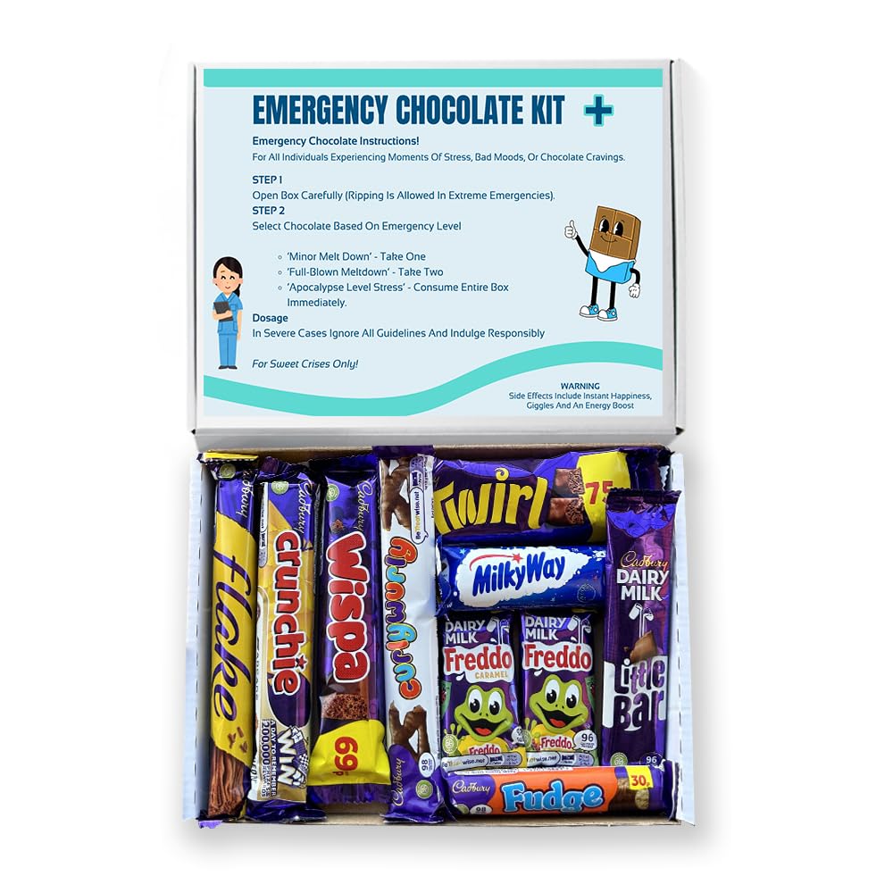 Emergency Chocolate Kit. Chocolate Gift Box With 10 x Chocolate Bars ...