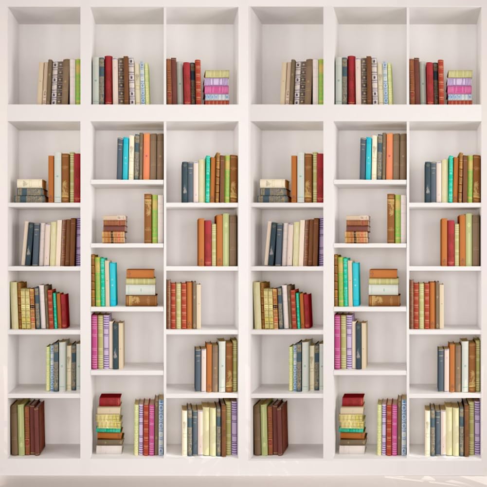 Amazon.com : AOFOTO 7x7ft Modern School Bookcase Background Library ...
