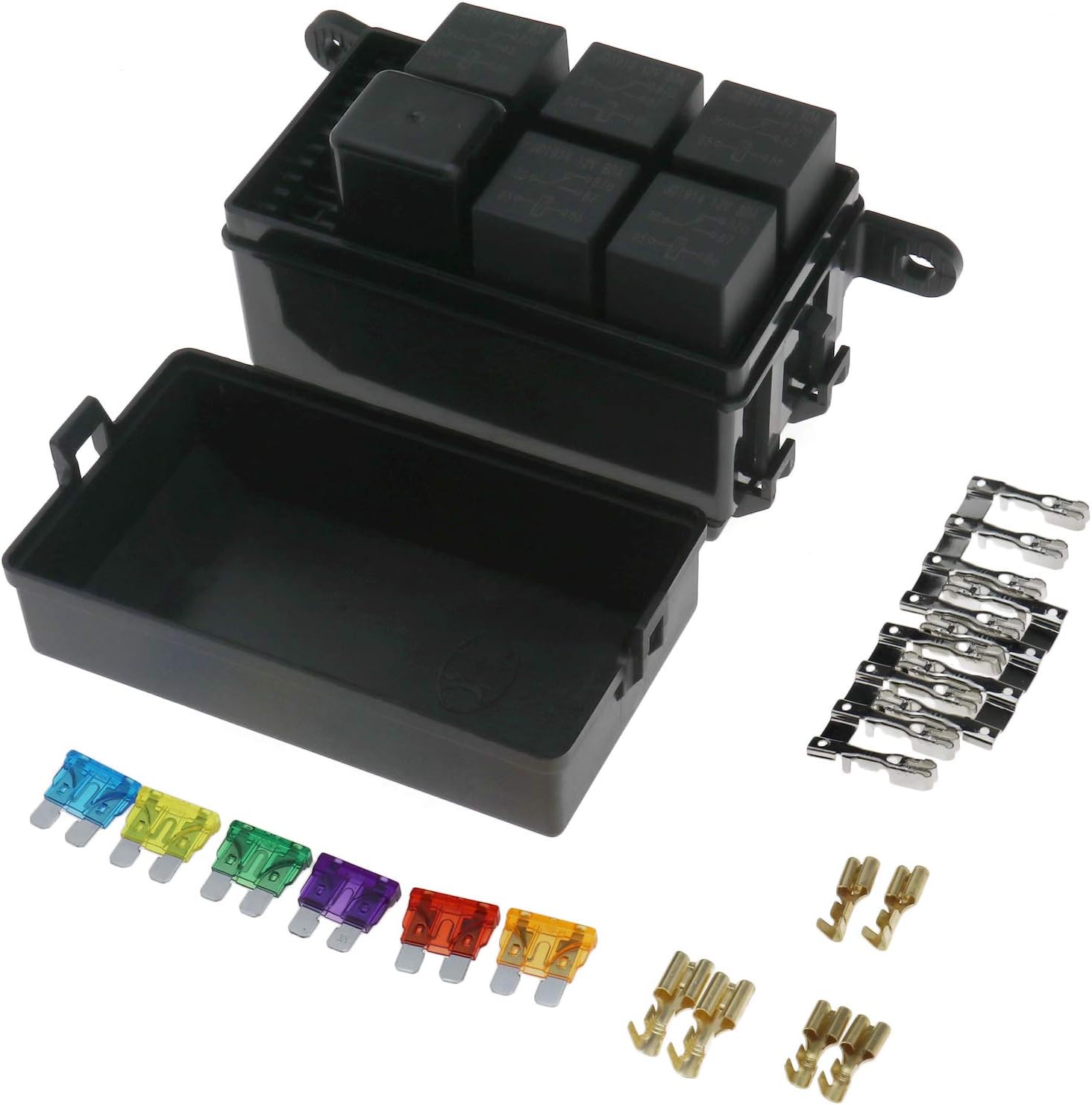 Amazon.com: SING F LTD 6 Relay Block Holder 5 Road Electrical Fuse Box ...