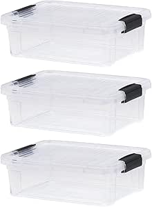 Amazon.com: Superio Clear Storage Boxes with Lids, 4.5 Quart Plastic ...