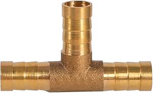 Amazon.com: Brass T Piece Connector, 3 Way Hose Connector, Practical Joiner, Fuel for Compressed ...