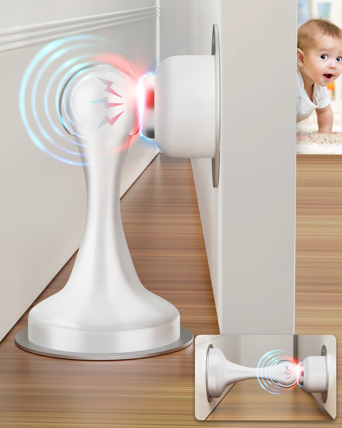 Amazon.com: Door Stoppers, Magnetic Door Stop 2 Pack Adhesive Stick ...