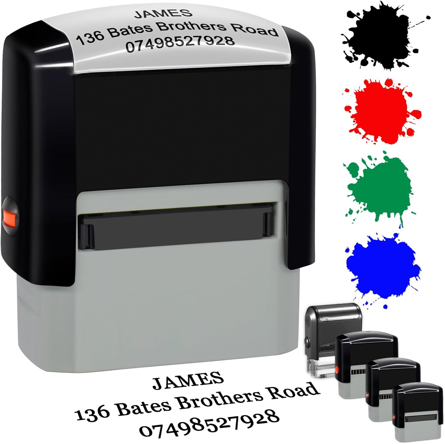 Amazon.com : Personalized Stamp Custom Self-Inking Rubber Stamps for ...