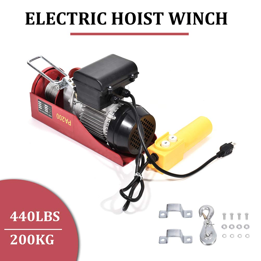 Buy ECCPP 440lb Lift Electric Hoist Crane Remote Control Power System ...