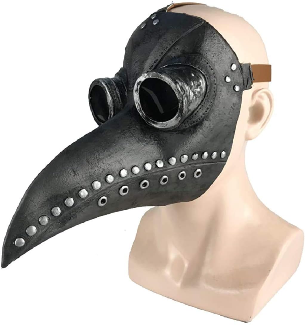 Amazon.com: CosTribe Plague Doctor Mask Steampunk Bird Beak Mask for ...