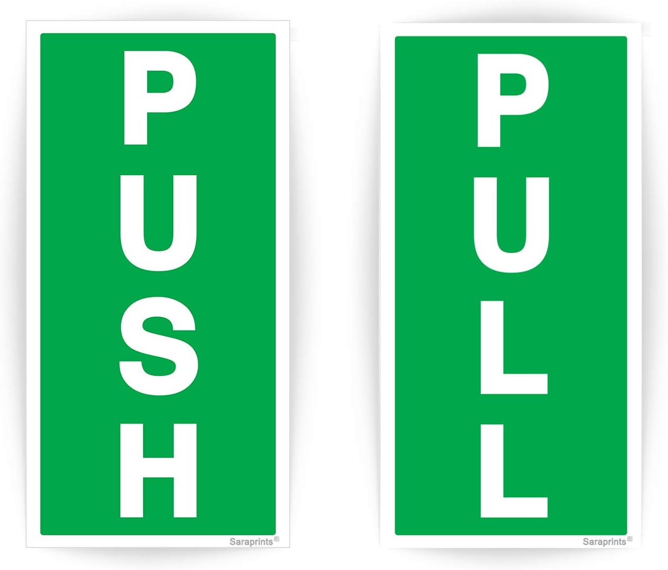 PUSH - PULL DOOR SIGN/STICKER SELF ADHESIVE 180mm x 90mm : Amazon.co.uk