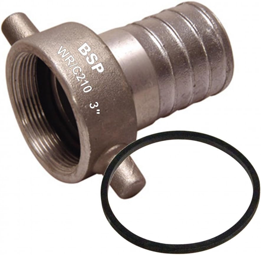 BSP Coupling Water Pump 3 Inch Female Hose Tail Connector 75mm Suction ...