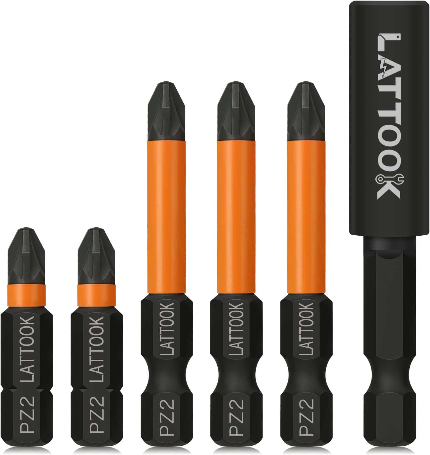 Saipe 10PCS Magnetic PZ2 Pozi Screwdriver Bit Set Quick Release 1/4 ...