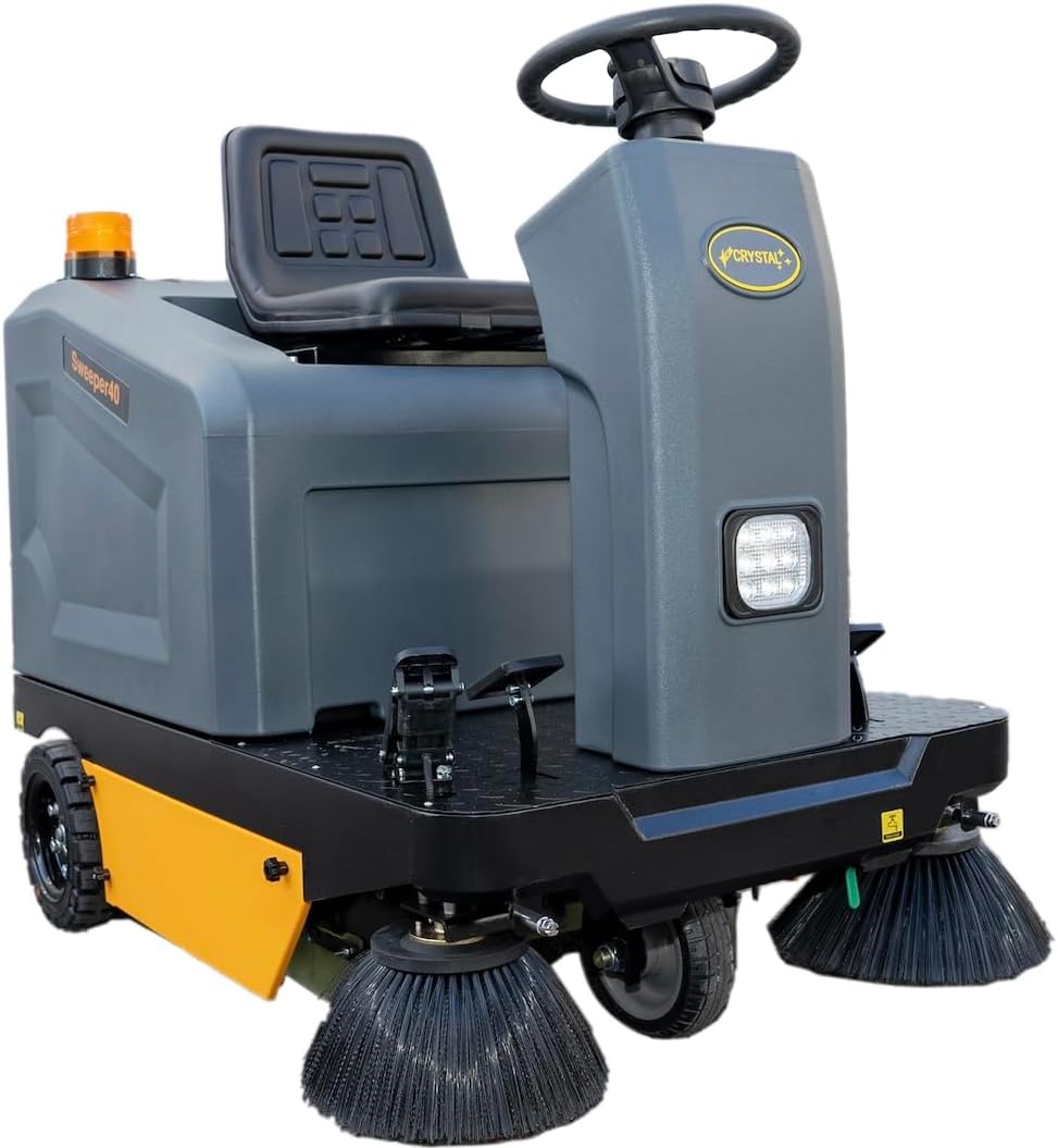 Amazon.com - O CRYSTAL Ride-On Floor Sweeper, 48V 4 * 67Ah, Water ...