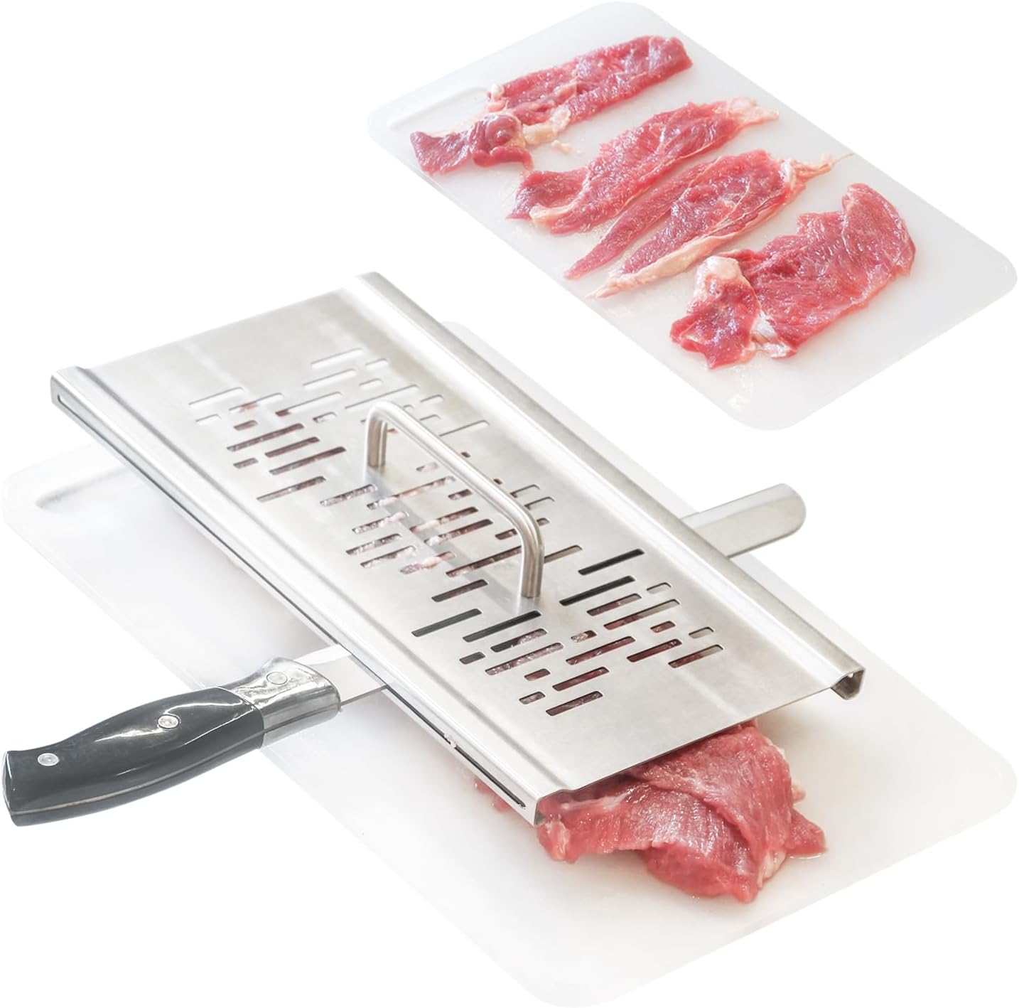 Amazon.com: Fresh Meat Slicer, Thickness Adjustable 2 or 4 mm, 17 IN 1 ...