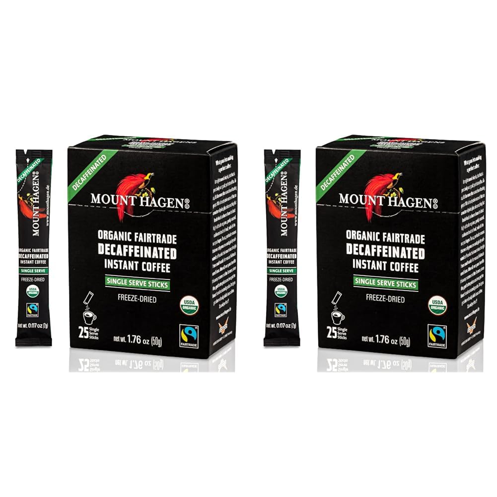 Amazon.com : Mount Hagen 25 Count Single Serve Instant Decaf Coffee ...