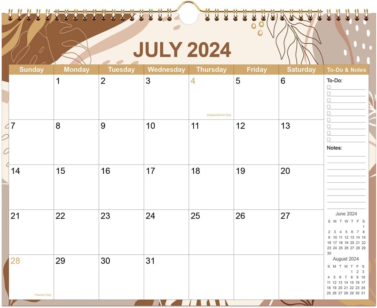 Amazon.com: 2024 Calendar - Wall Calendar 2024 with Thick Paper, 12 ...