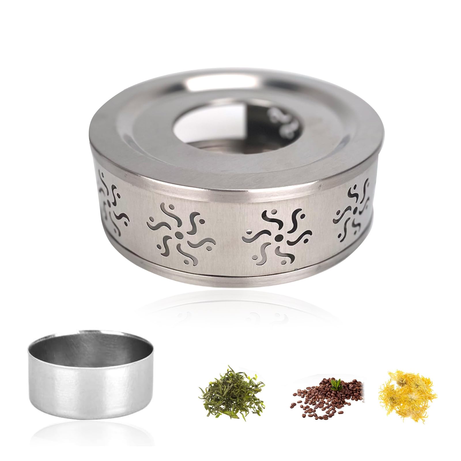 Teapot Warmer, Stainless Steel Tea Warmer Tea Pot Warmer Stand Hollow ...