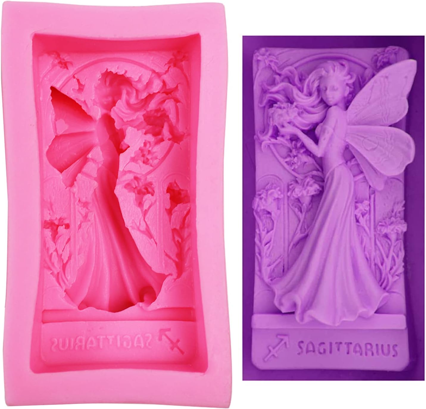 Amazon.com: Wehous 2PCS Silicone Soap Molds, 3D Fairy Flower Silicone ...