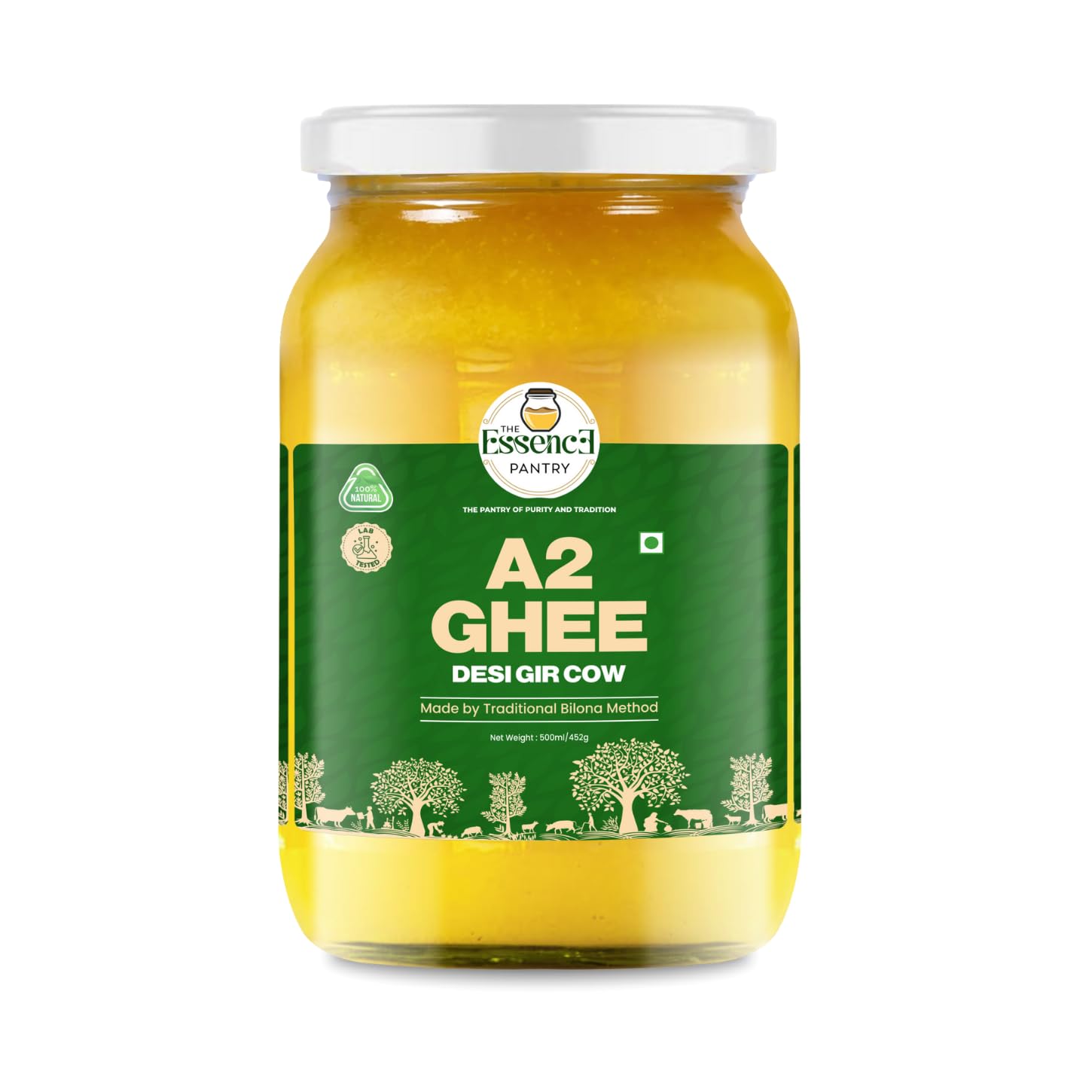 The Essence Pantry A2 Gir Cow Ghee 500ML – Traditional Bilona Method ...