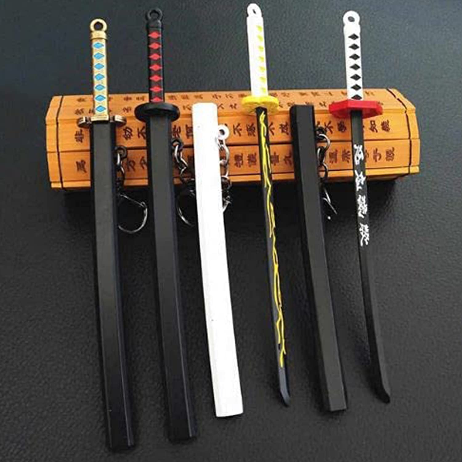 Demon Slayer Sword Keychain Mini Toy Katana with Scabbard Metal Samurai ...