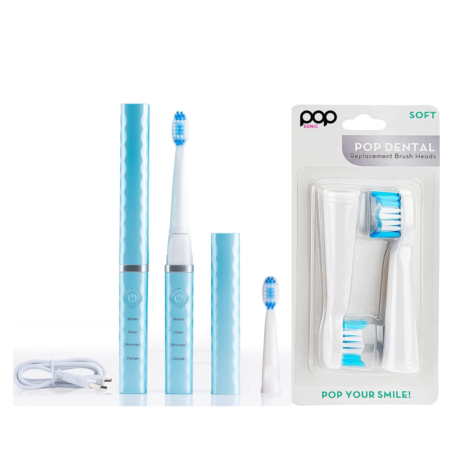 Amazon.com: Pop Sonic USB Charge Anywhere Toothbrush (Hawaiian Blue ...