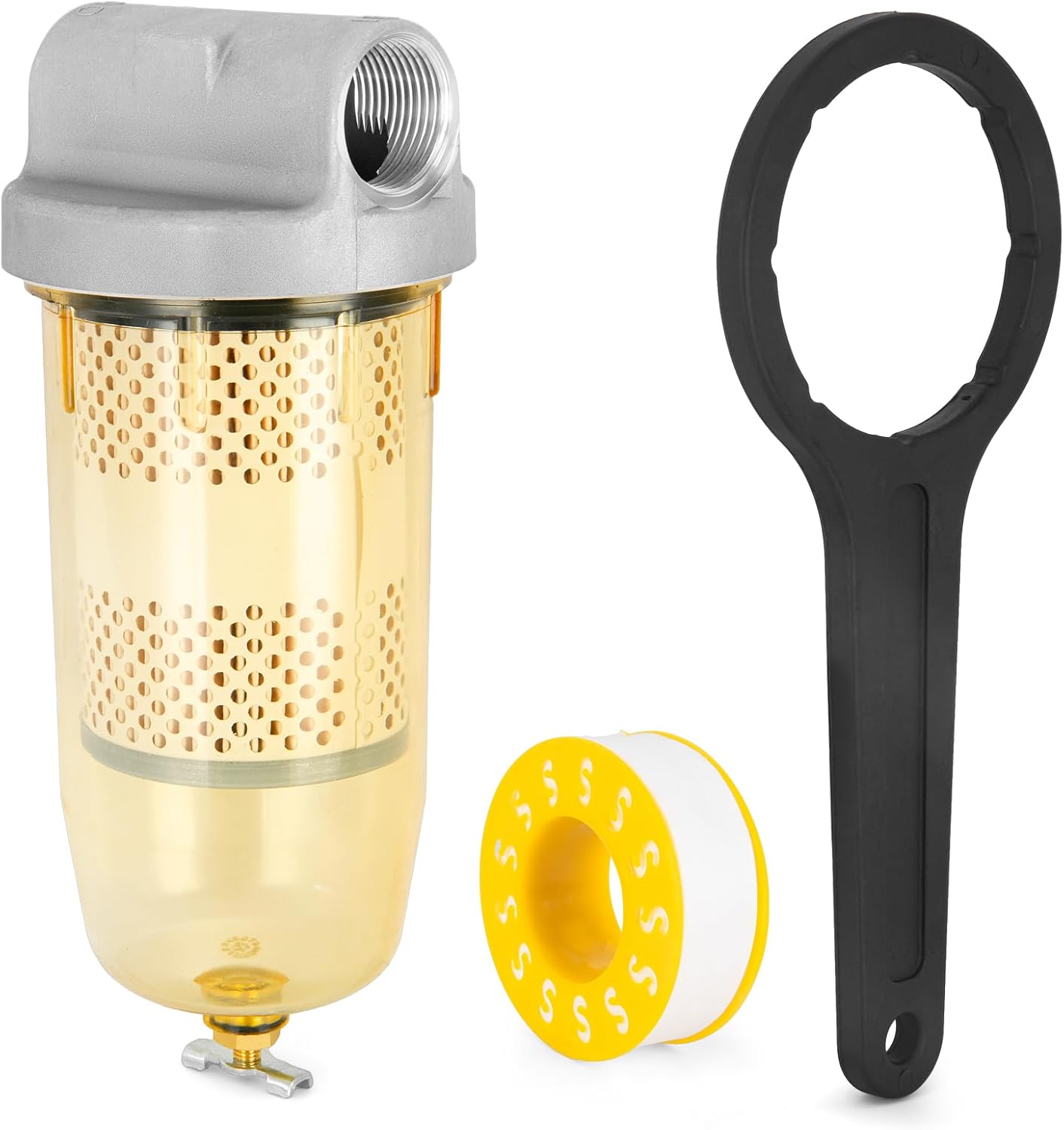 Amazon.com: 496 Fuel Tank Filter Assembly, Diesel Tank Water Separator with 1" Npt Top Cap ...