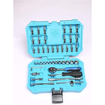 Taparia SA46 Steel 1/4 Square Drive Socket Set (Silver, 46 Piece ...