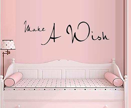 MAKE A WISH ~ WALL DECAL, HOME DECOR 10.5" X 37" Large - Wall Decor ...