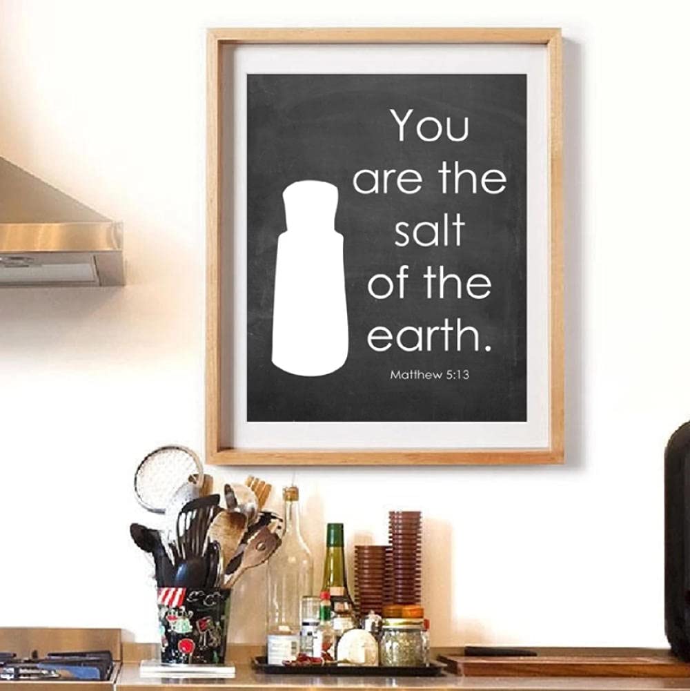 Buy Chalkboard Background Bible Verse Quotes Prayer Before Meal Canvas ...