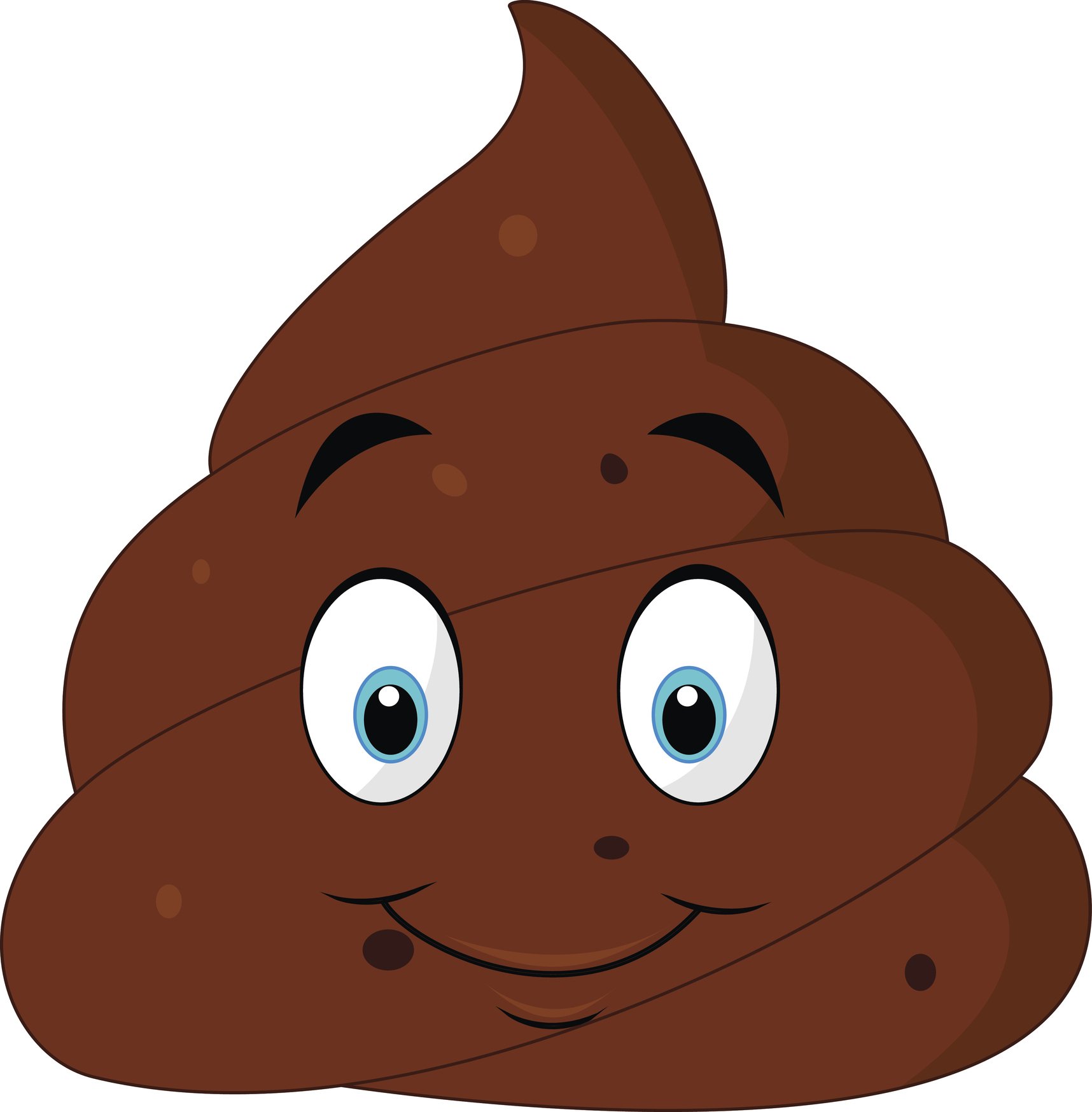 Amazon.com: Happy Smiling Yucky Poop Emoji Cartoon Vinyl Sticker (2 ...