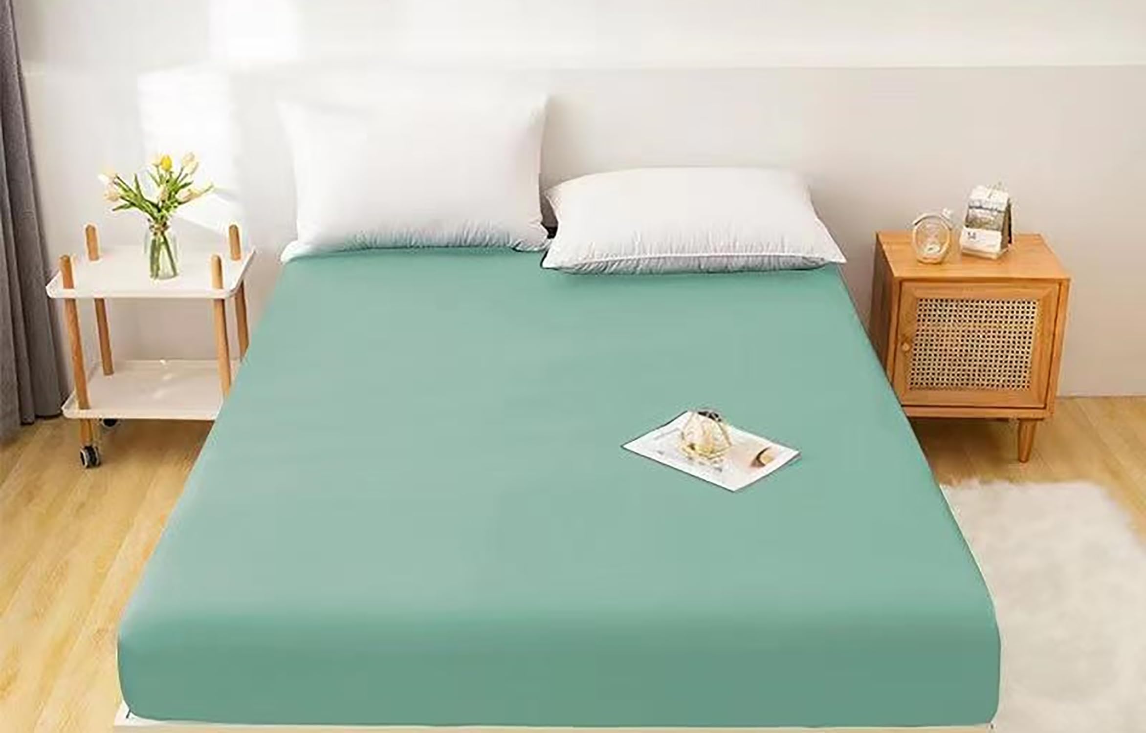 Amazon｜CLEKOD ボックスシーツ シングル ベッドカバー マットレスカバー ベッドシーツ 速乾 厚手 洗える ボックスシーツ 素肌にやさしい 高密度生地 おしゃれ 北欧 敷き布団 ...