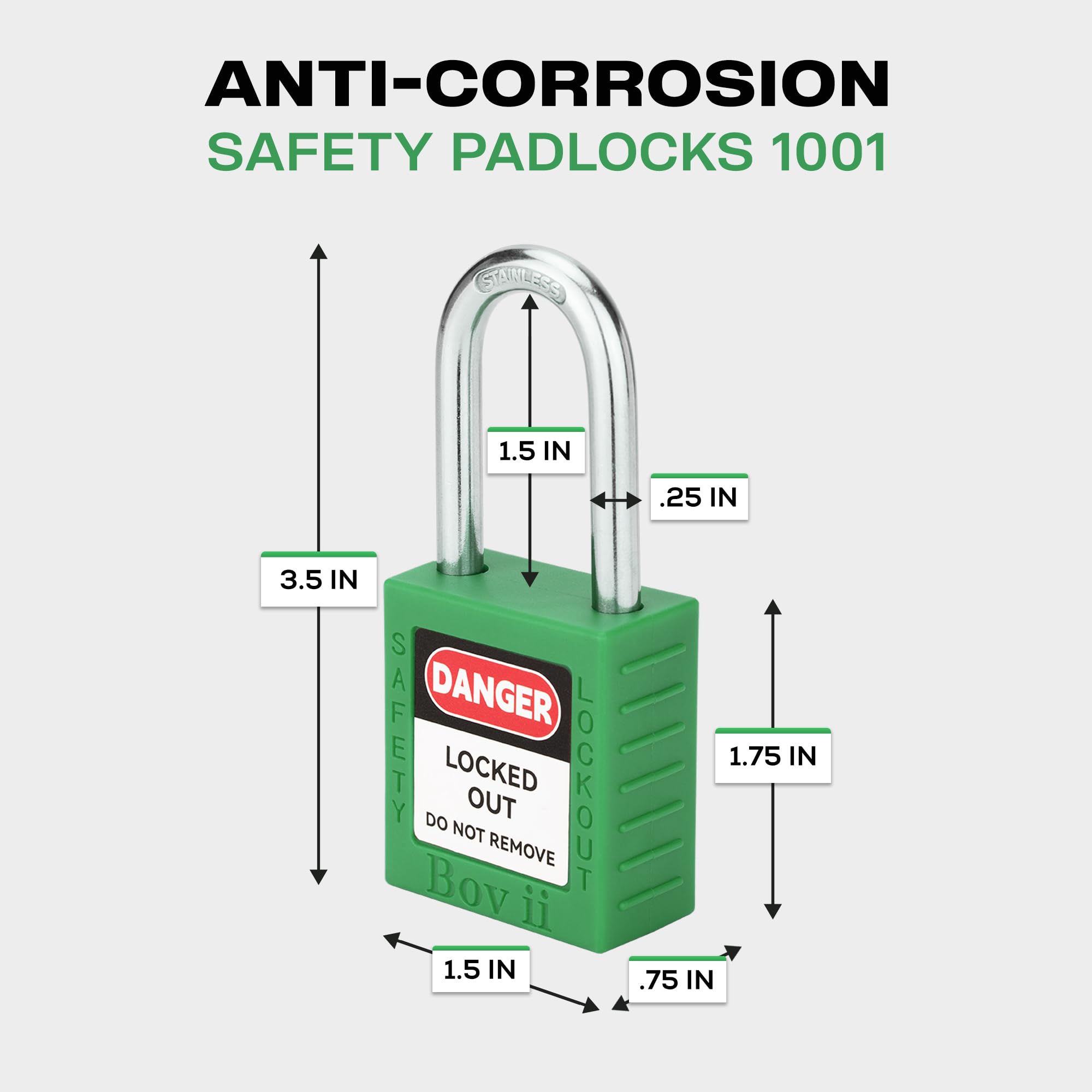 Snapklik.com : Lockout Tagout Locks Set, 5 Green Lockout Tagout Safety ...