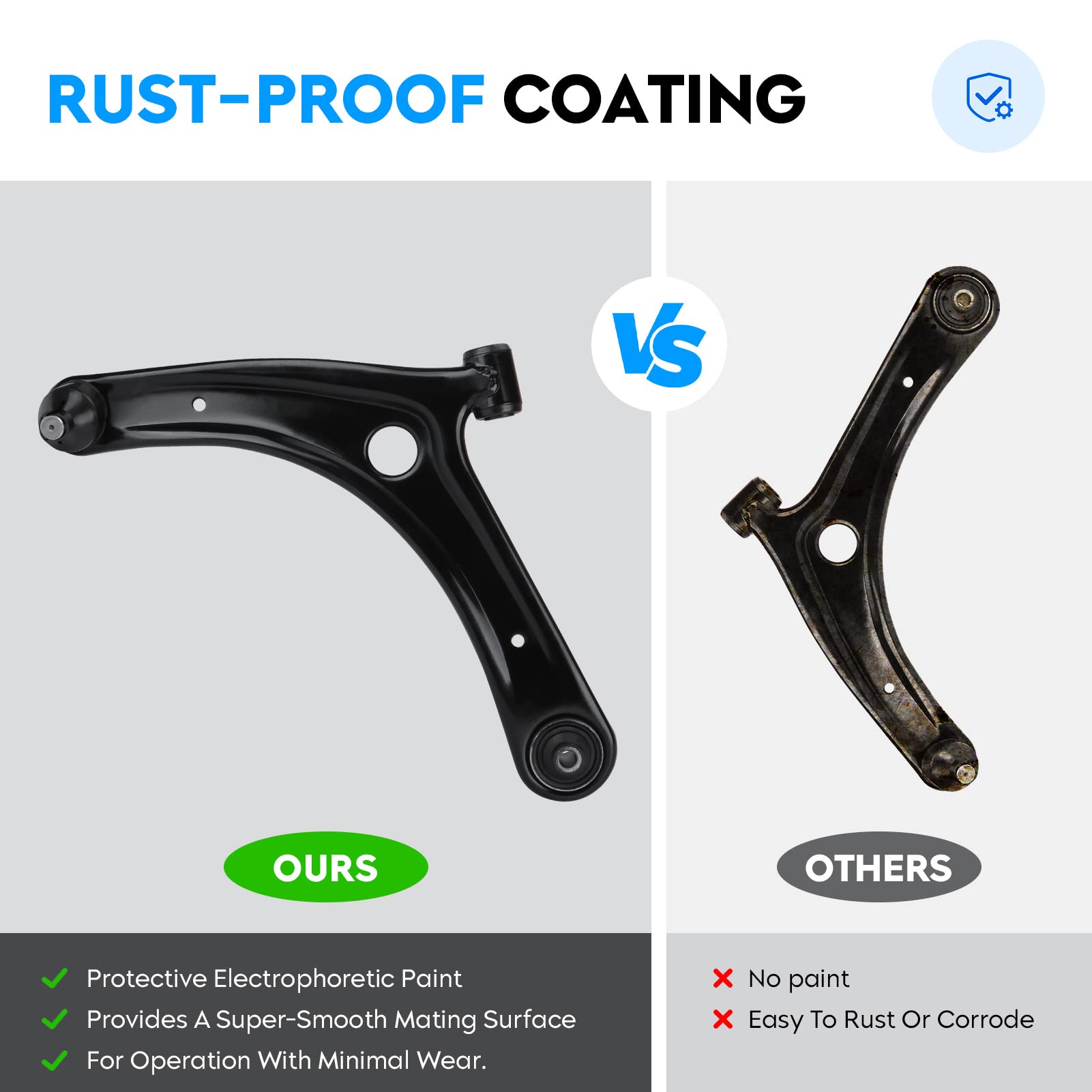 8PCS Front Lower Control Arms K620066 K620065 for 2009-2012 Dodge ...