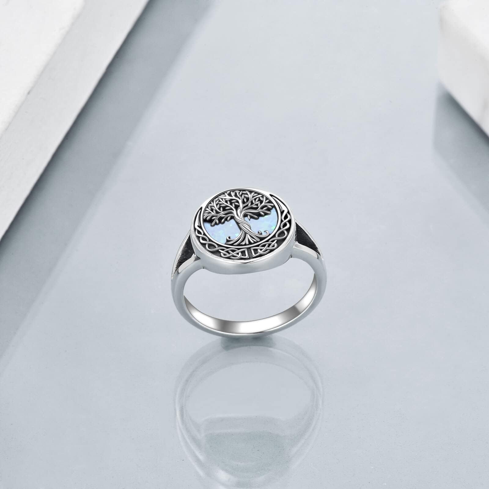 Snapklik.com : Tree Of Life Rings S925 Sterling Silver Celtic Knot ...