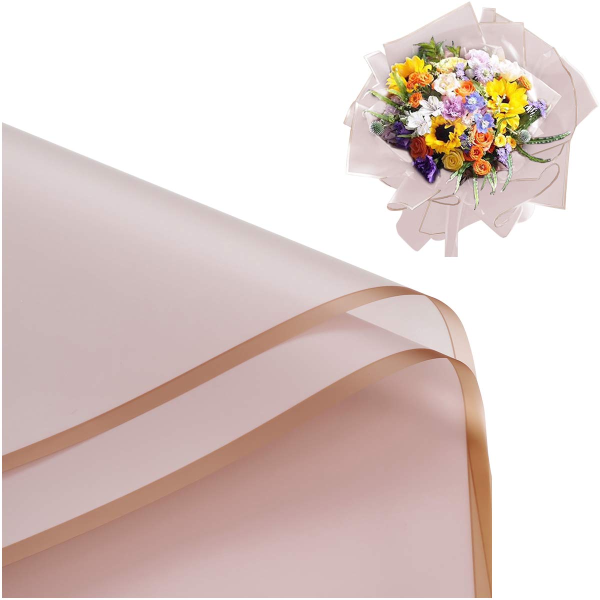 Buy Qchomee 20 Pcs Waterproof Flower Wrapping Paper Matte Flower ...