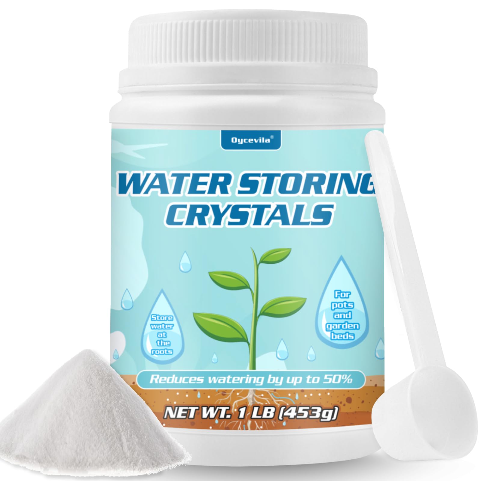 Amazon.com: 1LB Water Storing Crystals for Plants with Spoon, Water Gel ...