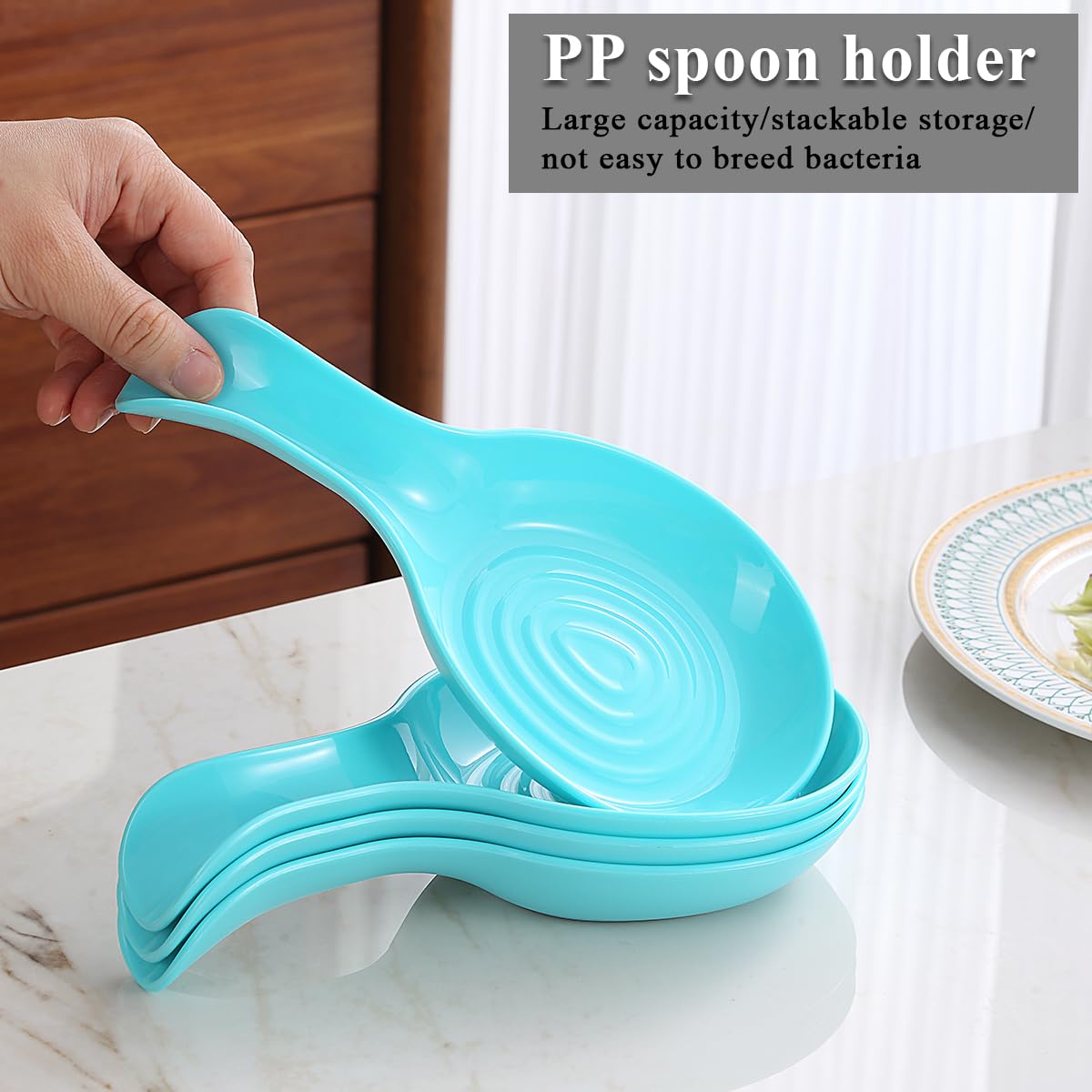Snapklik.com : Spoon Rest 2 Pack, Plastic Spoon Holder For Kitchen ...