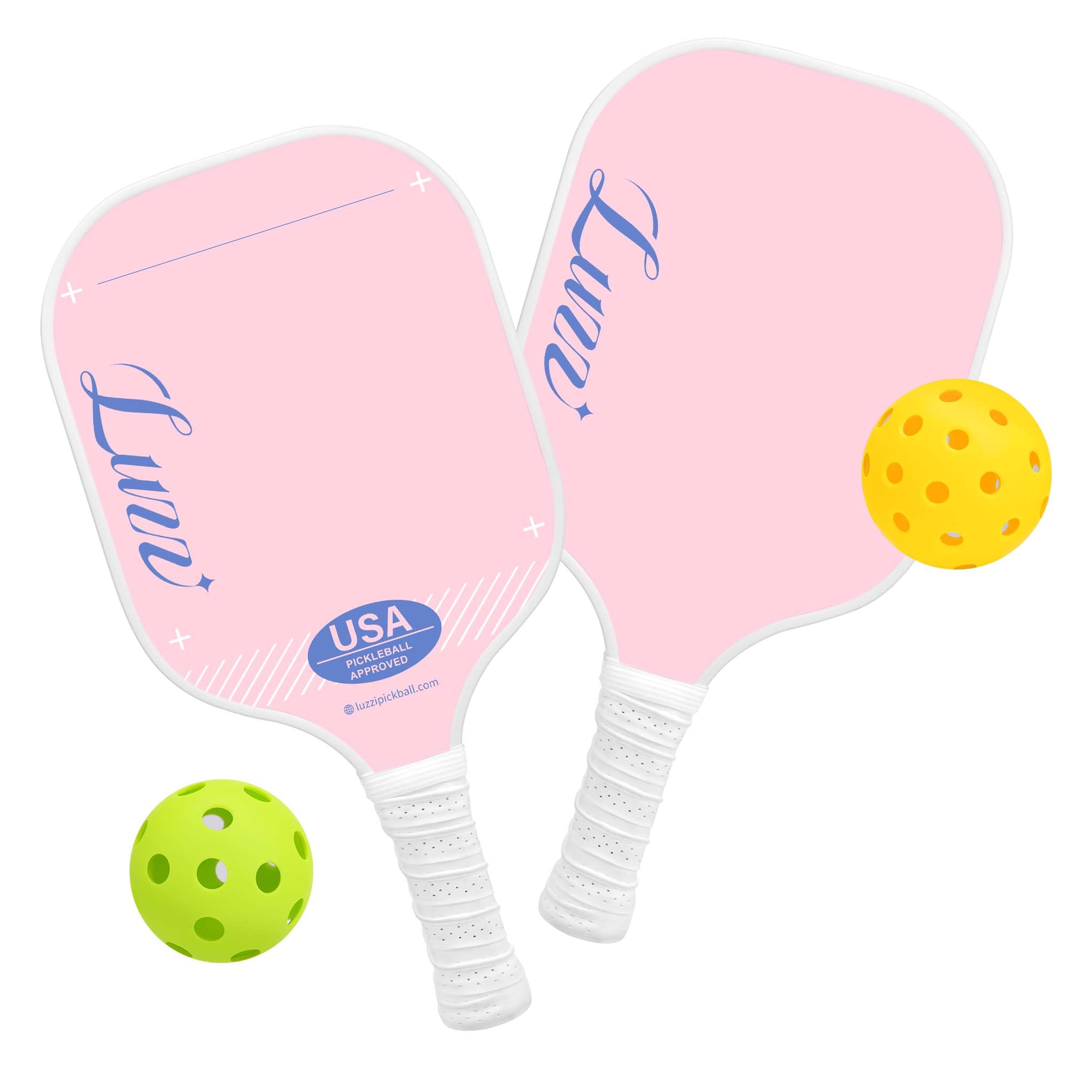 Amazon.com : Luzz Pickleball Paddles Set of 2,Pickleball Paddles Pink ...