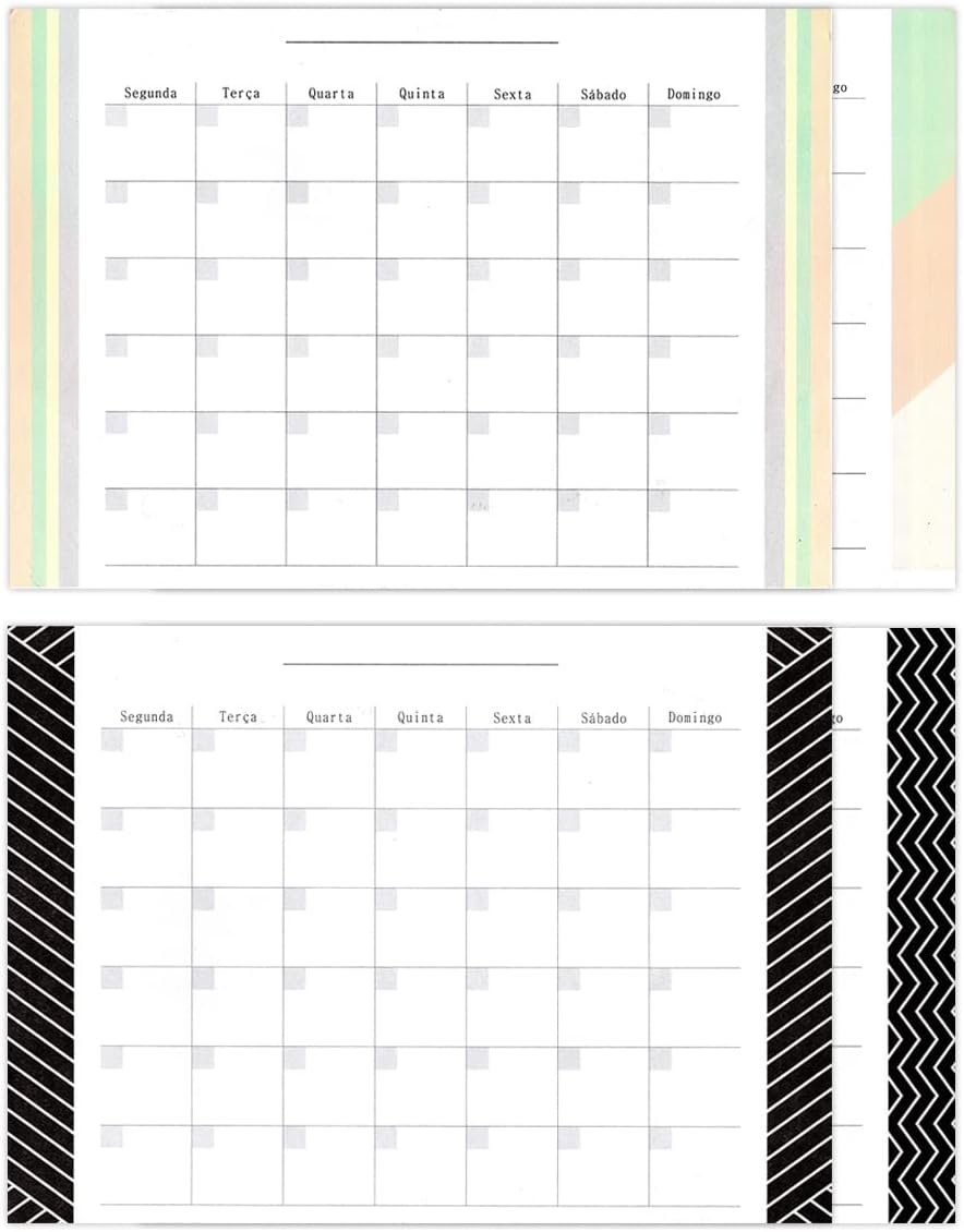 Kit 2 Blocos Planner de mesa - Planejamento Organizador Mensal Frente e ...