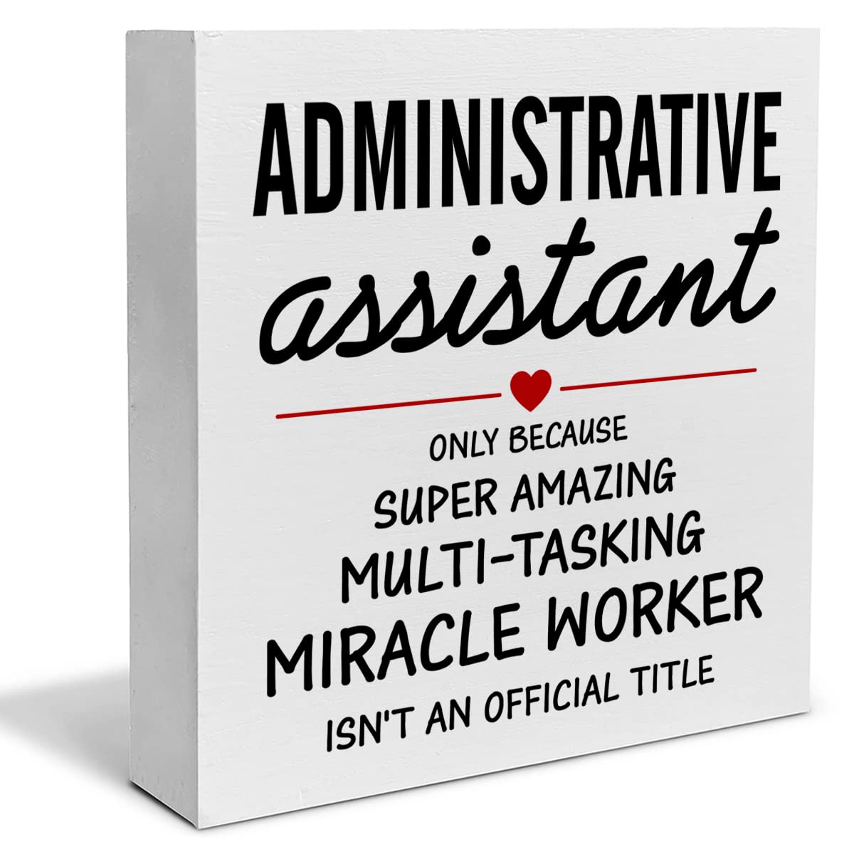 Amazon.com: Administrative Assistant Thank You Gift Decorative Wooden ...