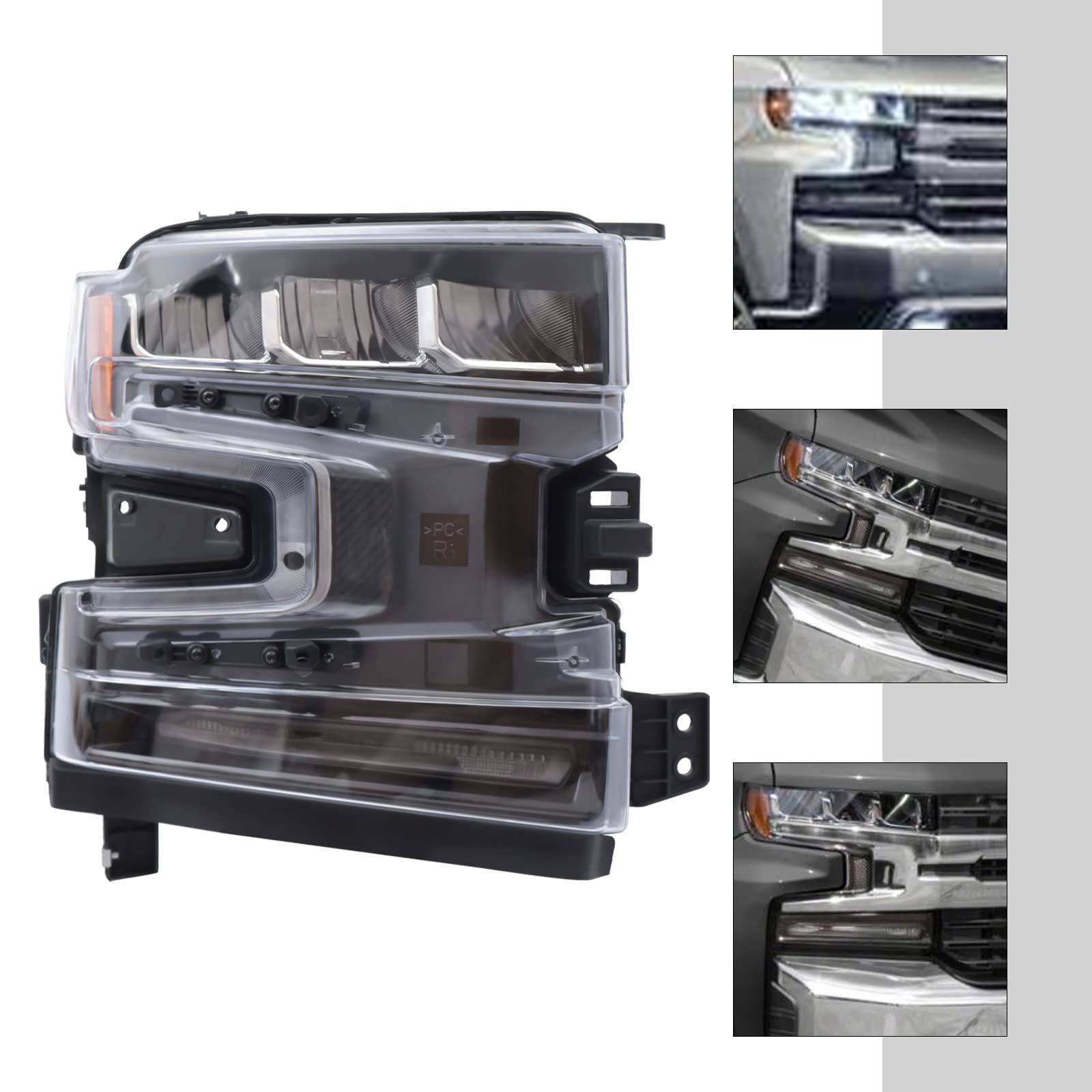 Headlights Assembly for 2019 2020 2021 Chevy Silverado 1500 LED ...