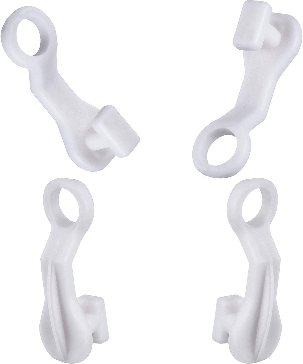 Curtain Glider Hooks White Plastic Curtain Hook, Pack of 50 : Amazon.co ...