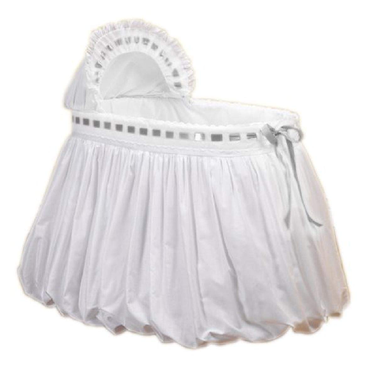 Amazon.com : Baby Doll Bedding Pretty Ribbon Bassinet Set, Grey : Baby