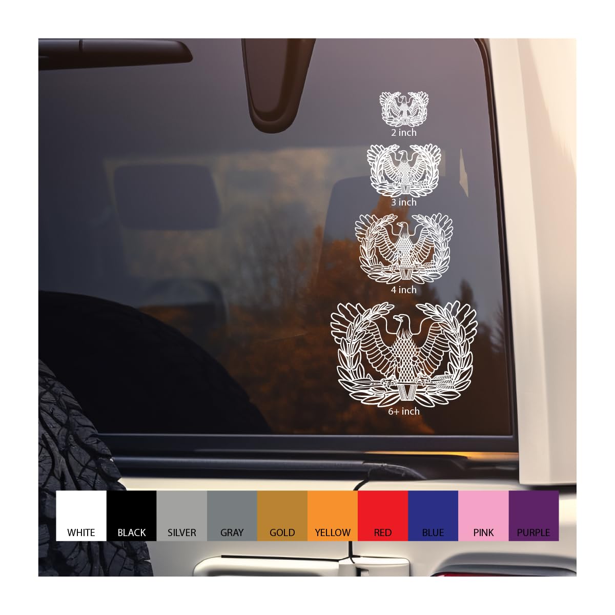 Amazon.com: Warrant Officer Badge Vinyl Decal (White, 6 inches Wide ...