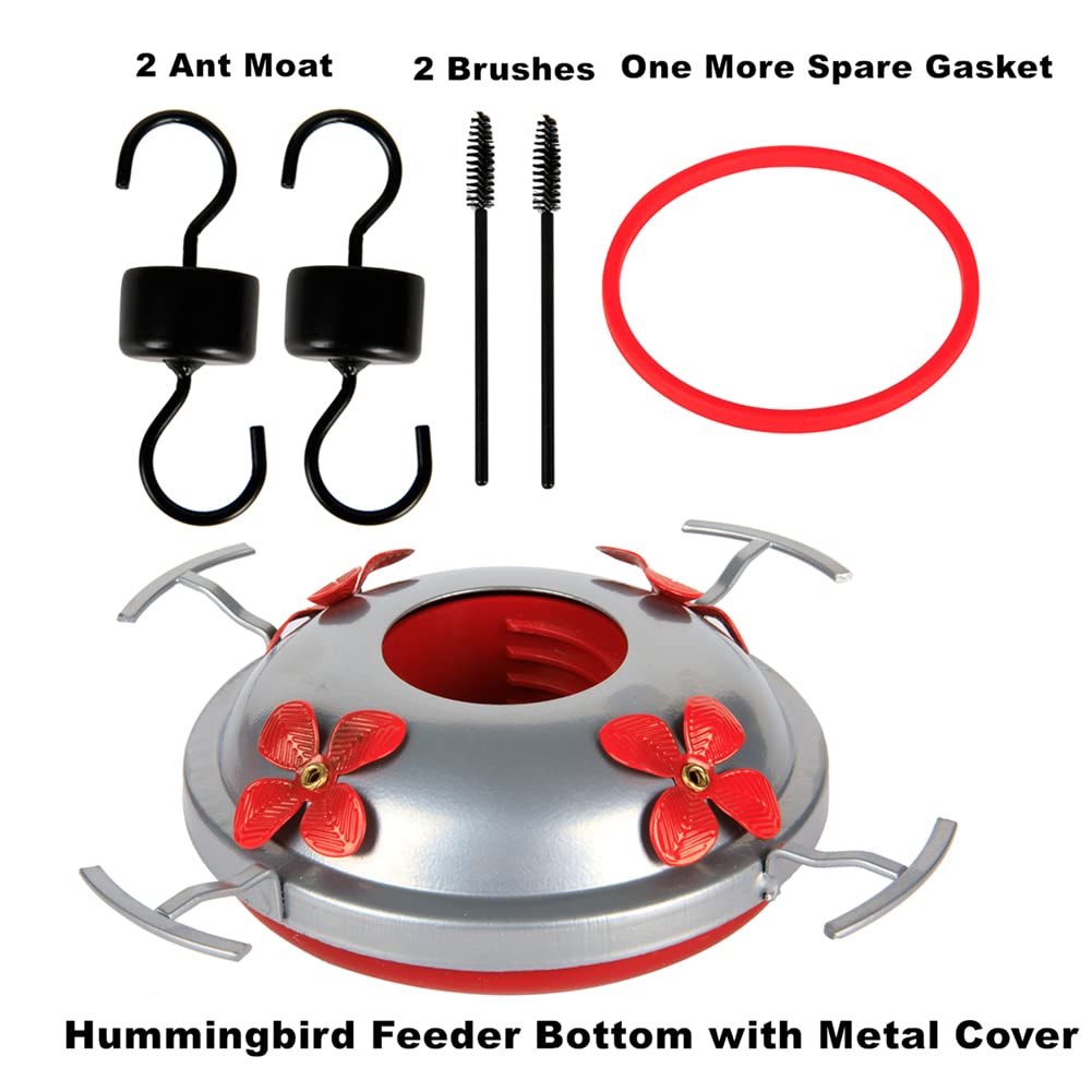 6 Pack Hummingbird Feeder Bottom Replacement Parts Base Set Includes ...
