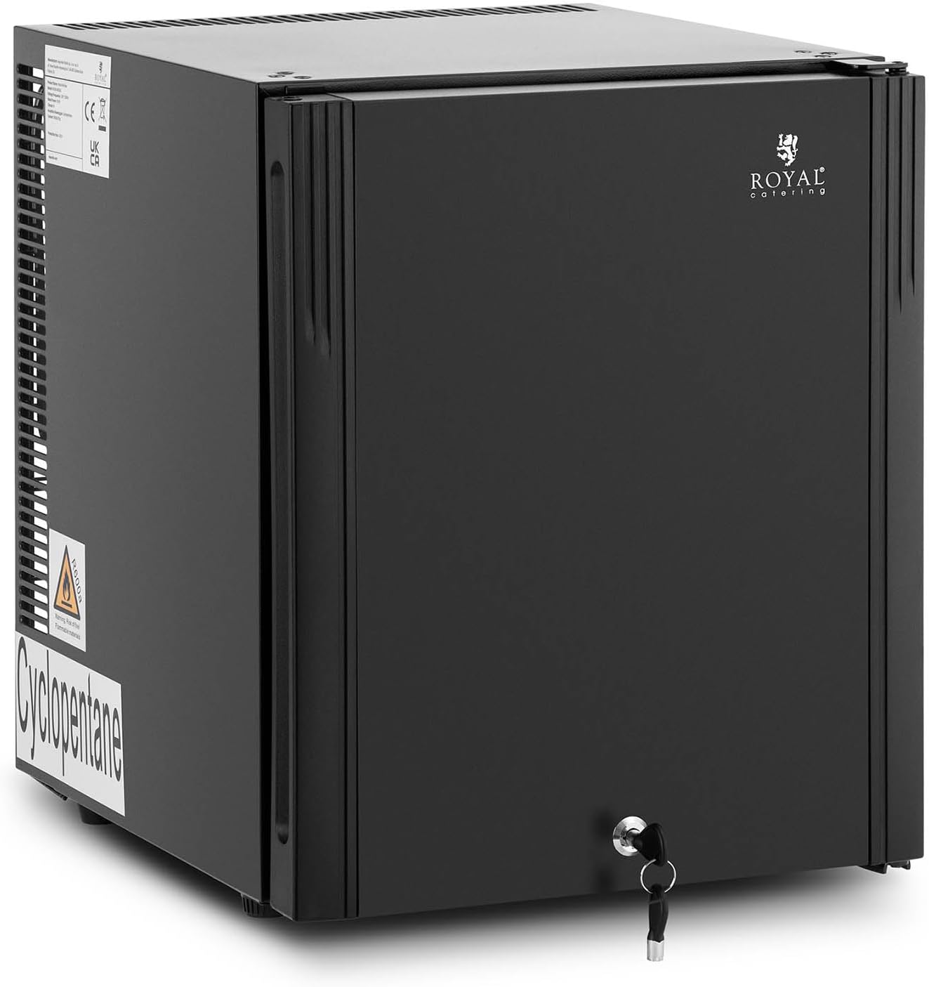 Royal Catering RCGK-MB33L Mini Bar 25L Glass Door Black Hotel Mini Bar ...